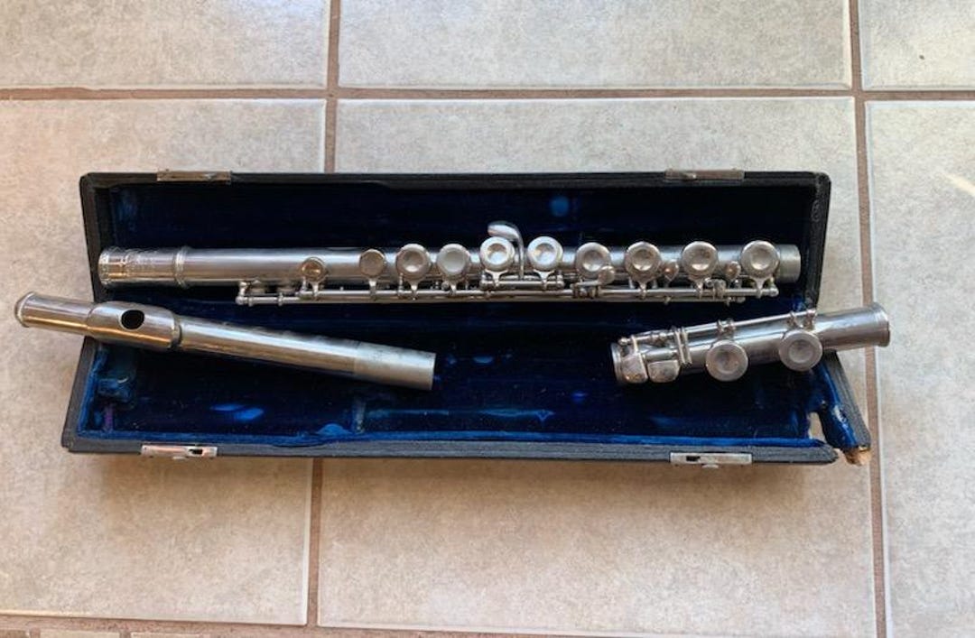 Antique Bundy Selmer Flute, Silver Plated, Original Case, USA Made ...