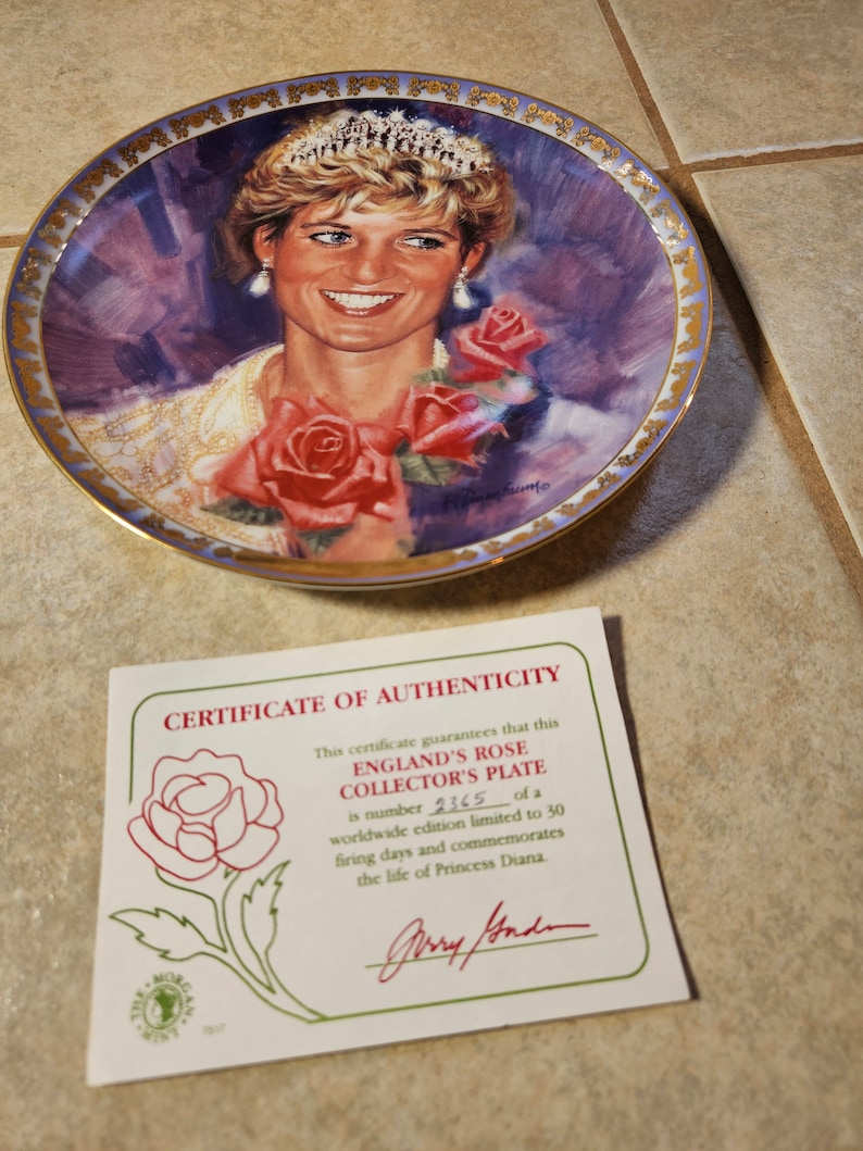 Princess Diana England's Rose Plate, 1997 Limited Edition - Etsy