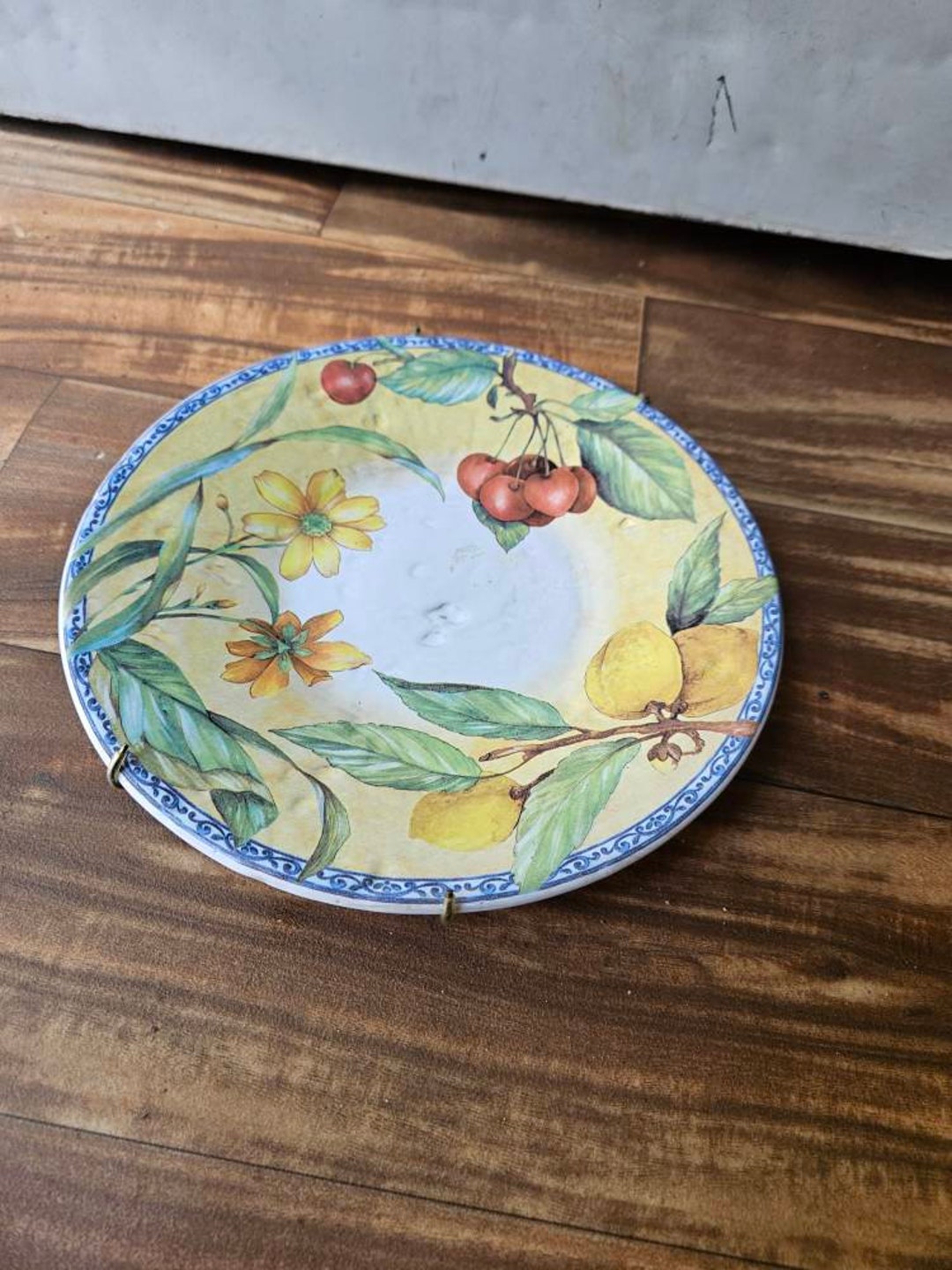 Toscana ICC Versilia Plate Made in Italy Fruit & Flowers Design Plate ...