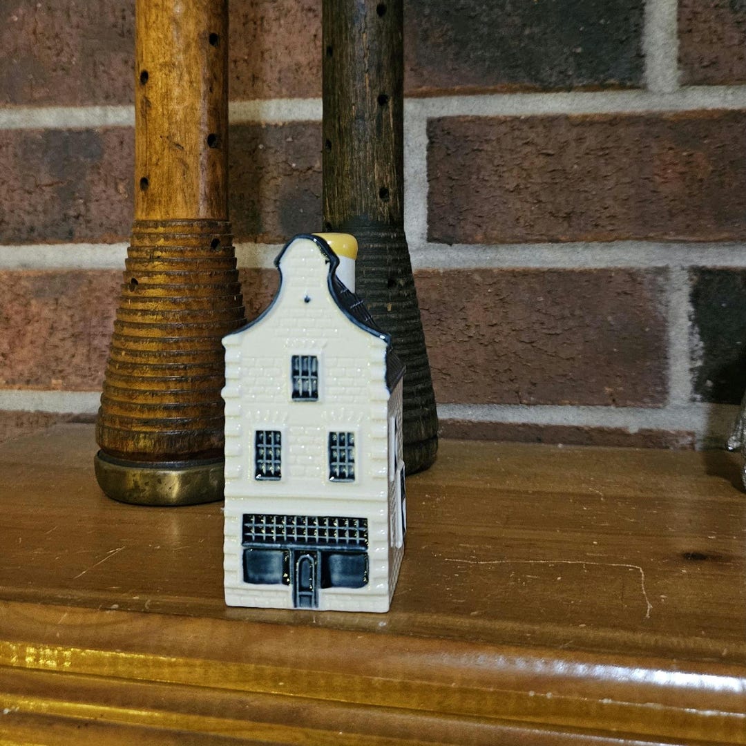 KLM Airlines #36 Porcelain Blue Delft Miniature House Figurine ...