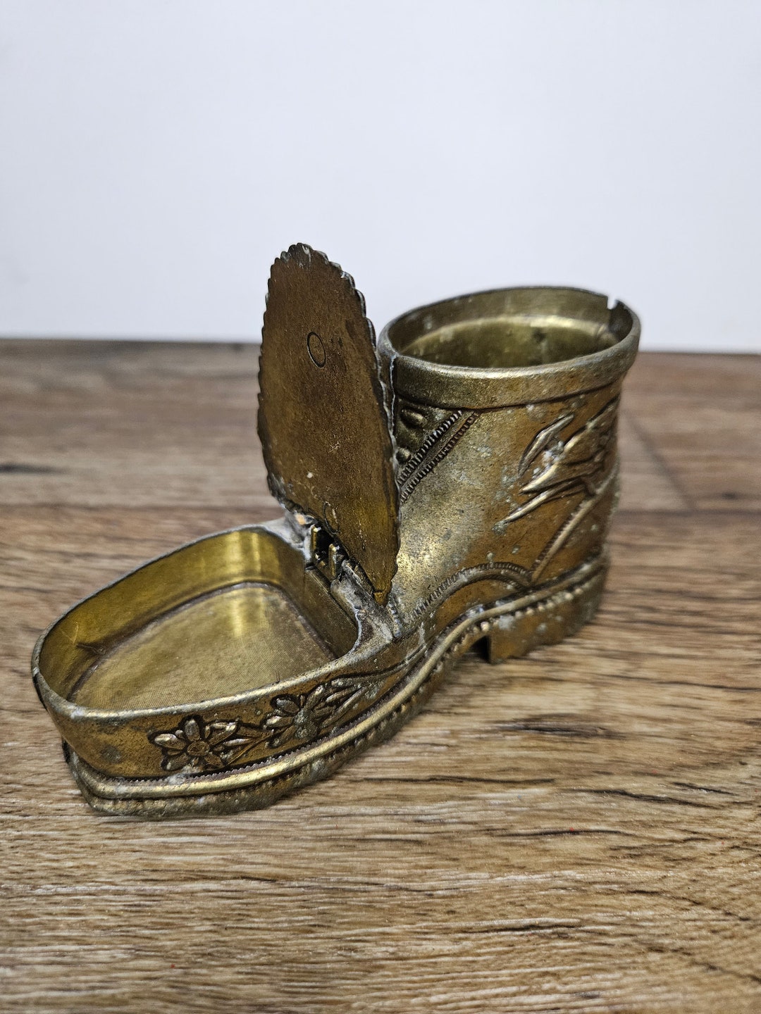 Vintage Brass Shoe Ashtray, Boot Style Ashtray - Etsy
