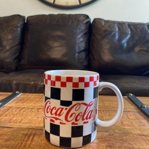 Coca-cola 1997 Gibson Checkerboard Diner Mug Coffee Mug - Etsy