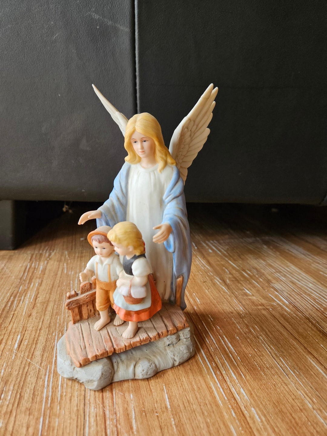 Homco Guardian Angel Figurine - Etsy