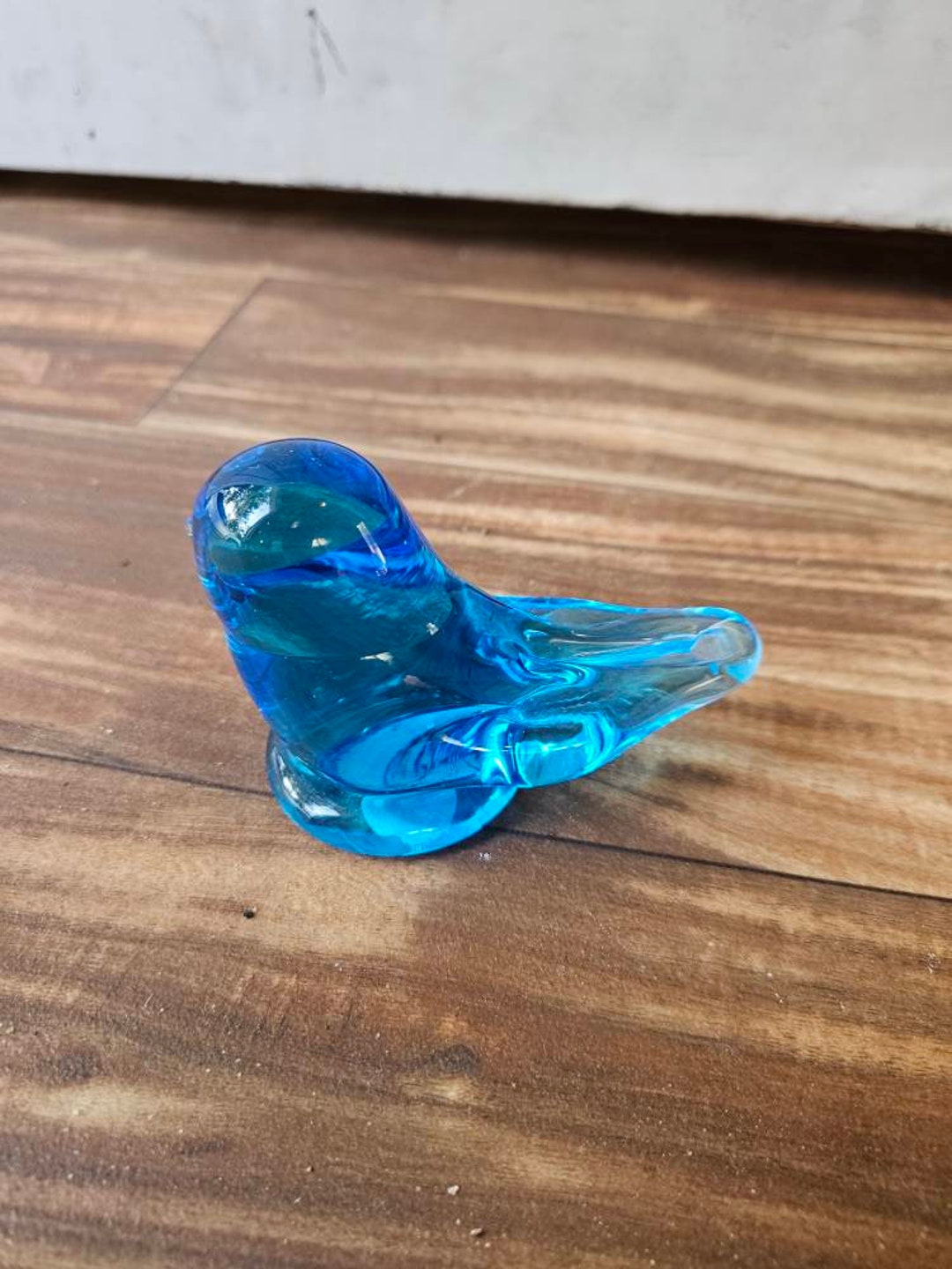 Blue Bird of Happiness Glass Bird Figurine (paperweight) Blue Bird ...