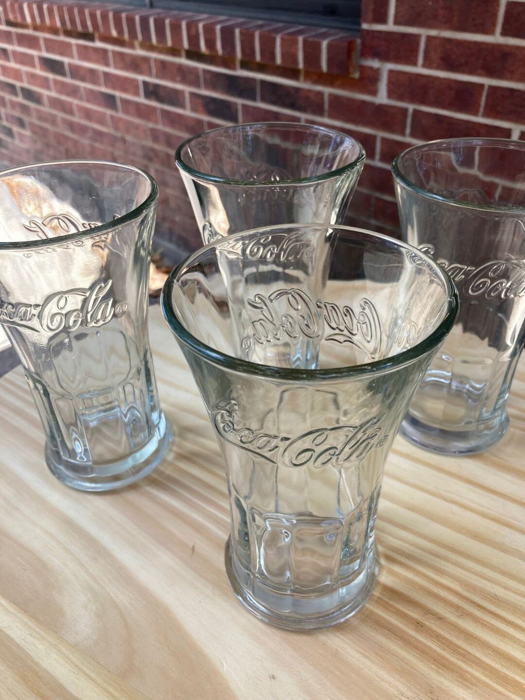Genuine Contour Style Coca-cola Glasses, Old Fashioned Soda Glasses ...