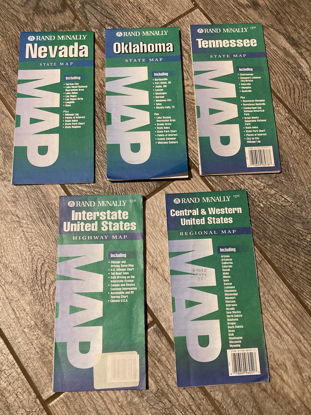 Vintage Rand Mcnally US State Maps, 1993-2000, Lot of 5 BIN 31M - Etsy