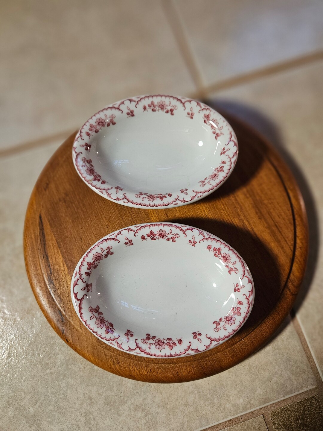 Vintage Shenango China Floral Oval Restaurant Ware Soap Dishes, Shades ...