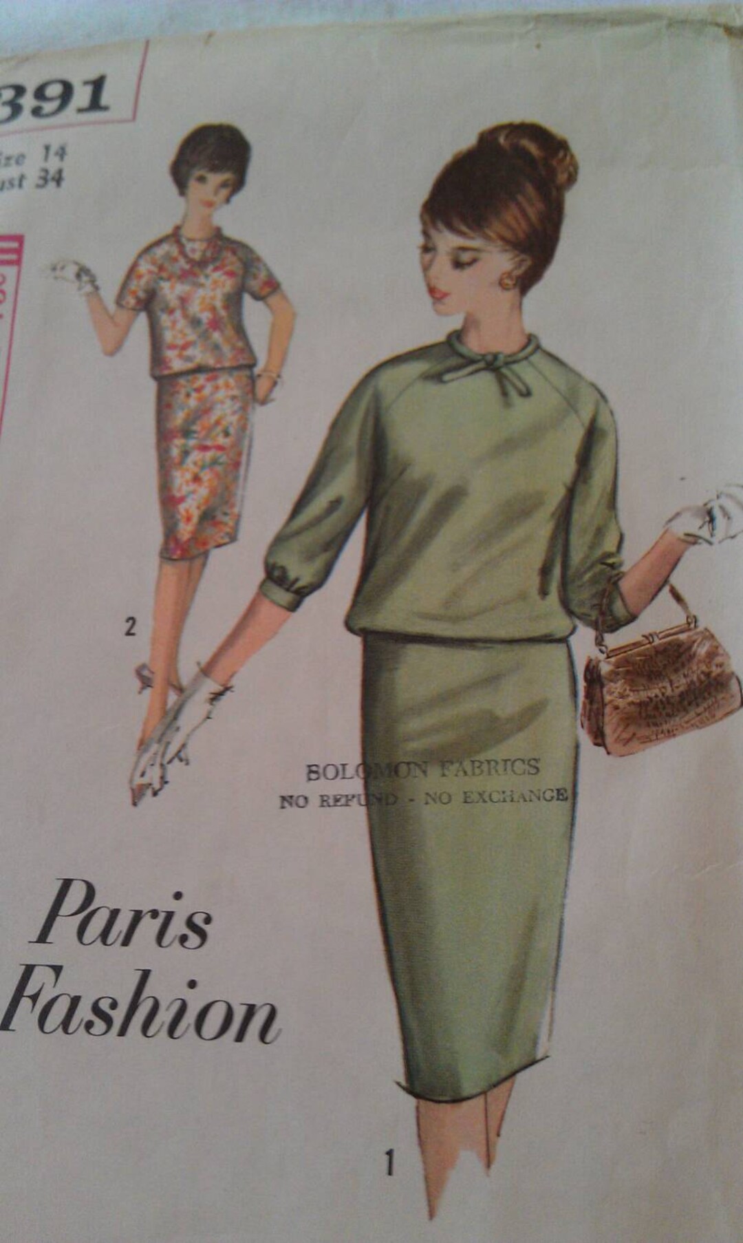 Simplicity Pattern No. 5391 Paris Fashion Size 14 - Etsy