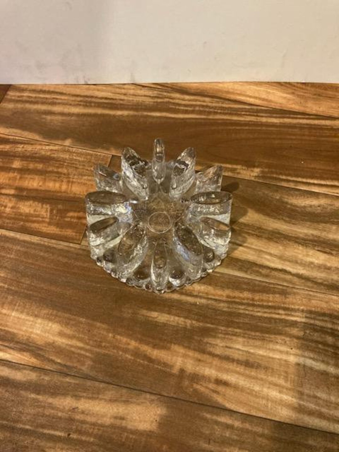 Bel Mondo Crystal Coffee Tea Warmer Tea Light Art Glass Candle