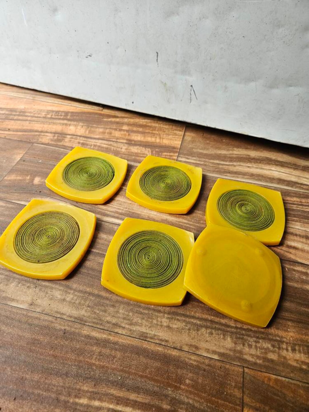 Bakelite Coasters Vintage Set of 6 Bakelite Coasters - Etsy