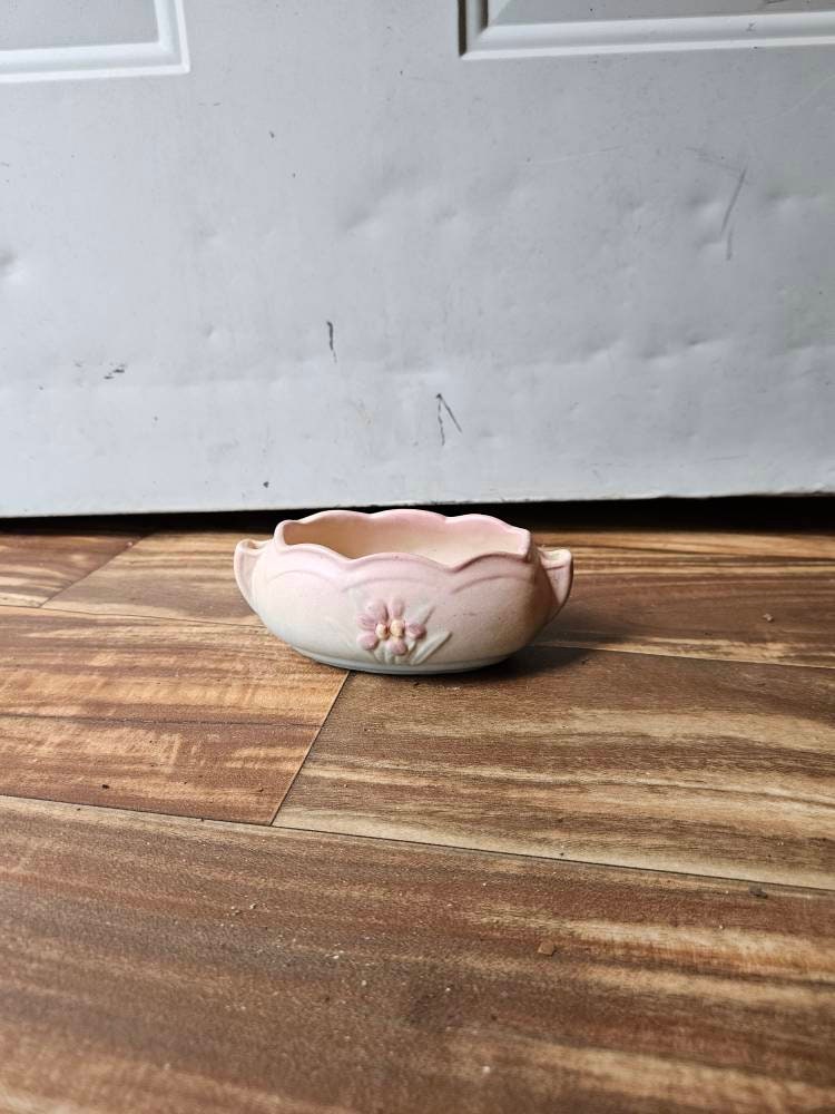 Vintage Hull Pottery, Floral Dish Holder, Pink and Blue - Etsy