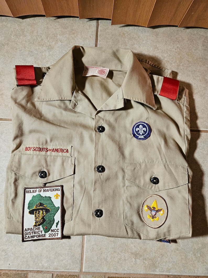 Vintage Boy Scouts of America Official Shirt, Patches, Size Small ...