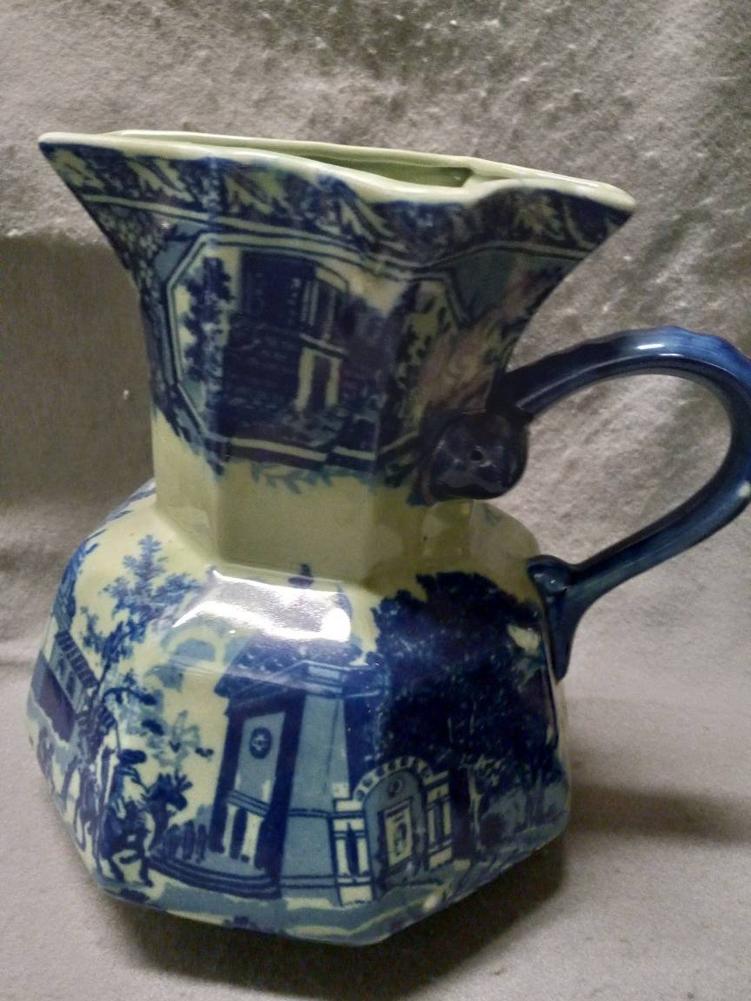 Vintage, Blue Victoria Ware, Ironstone Pitcher - Etsy