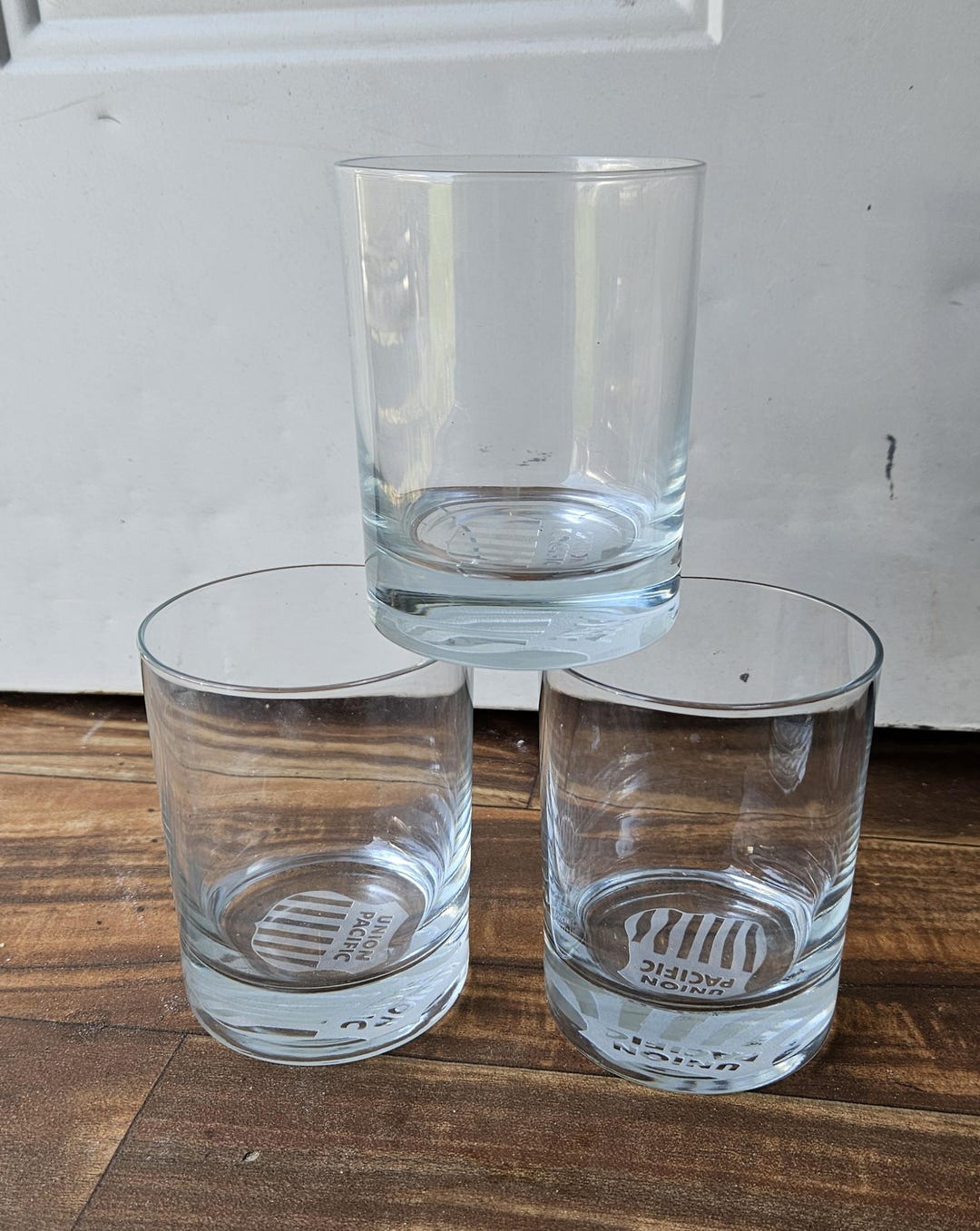 Authentic Union Pacific Railroad Etched Bottom Hi Ball Glasses, Train ...
