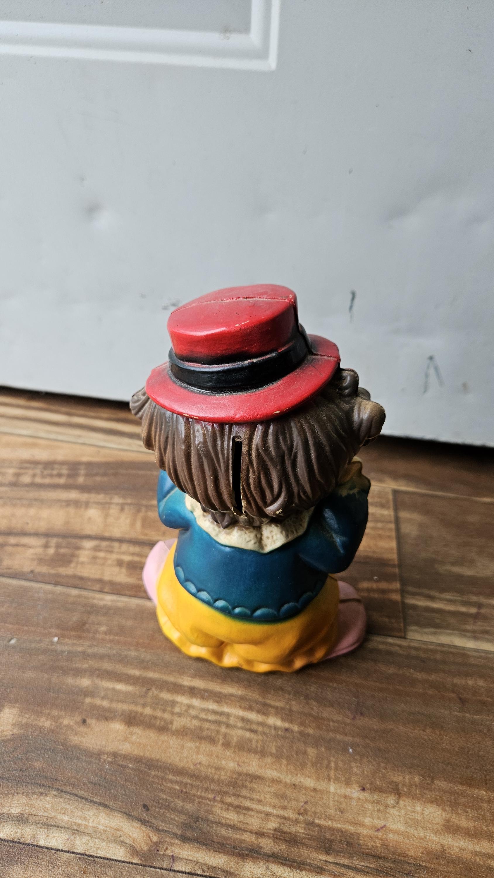 MCM Hard Plastic Smiling Hobo Clown Piggy Bank, Coin Bank, Children's ...
