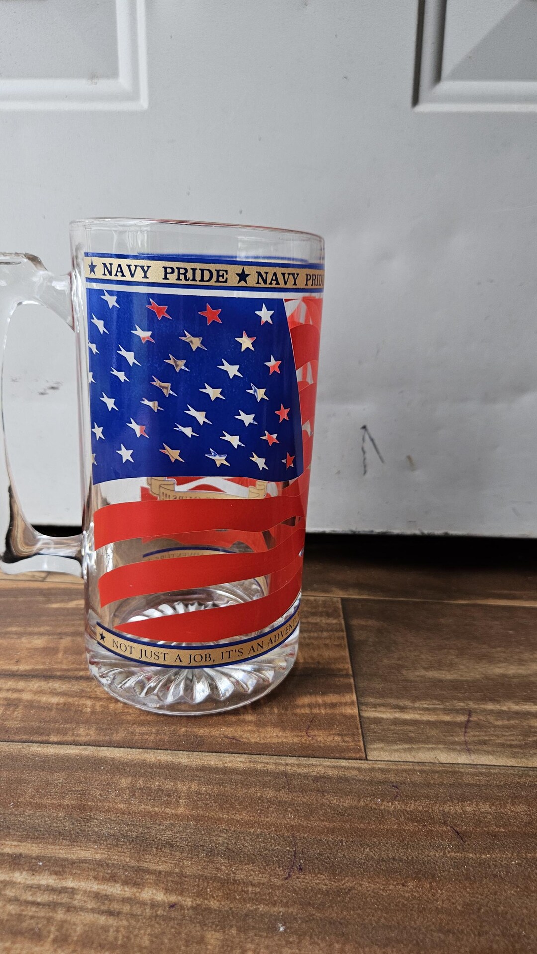 United States Navy Glass Beer Mug, Navy Pride the Sea is Ours, Military ...