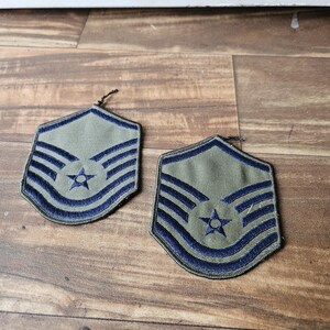 US Air Force Master Sergeant Stripes Staff Set of 2 MSGT Military Army Pilot USAF Patch - Etsy