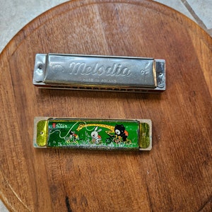 Vintage Melodia (adult) & Star (children) Harmonica's, Musical ...