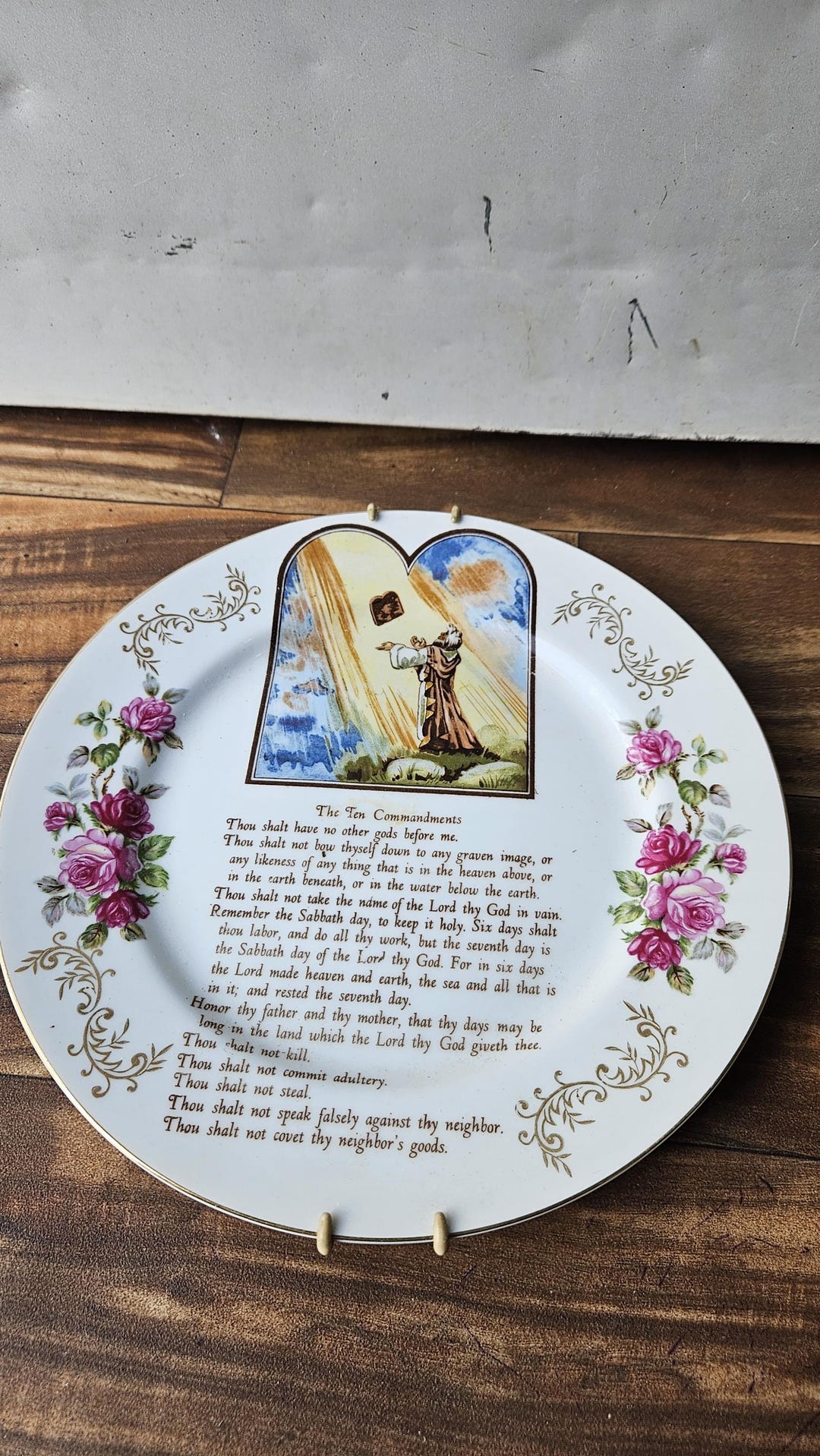 The Ten Commandments Plate Souvenir Cllectible by Norleans Plate - Etsy