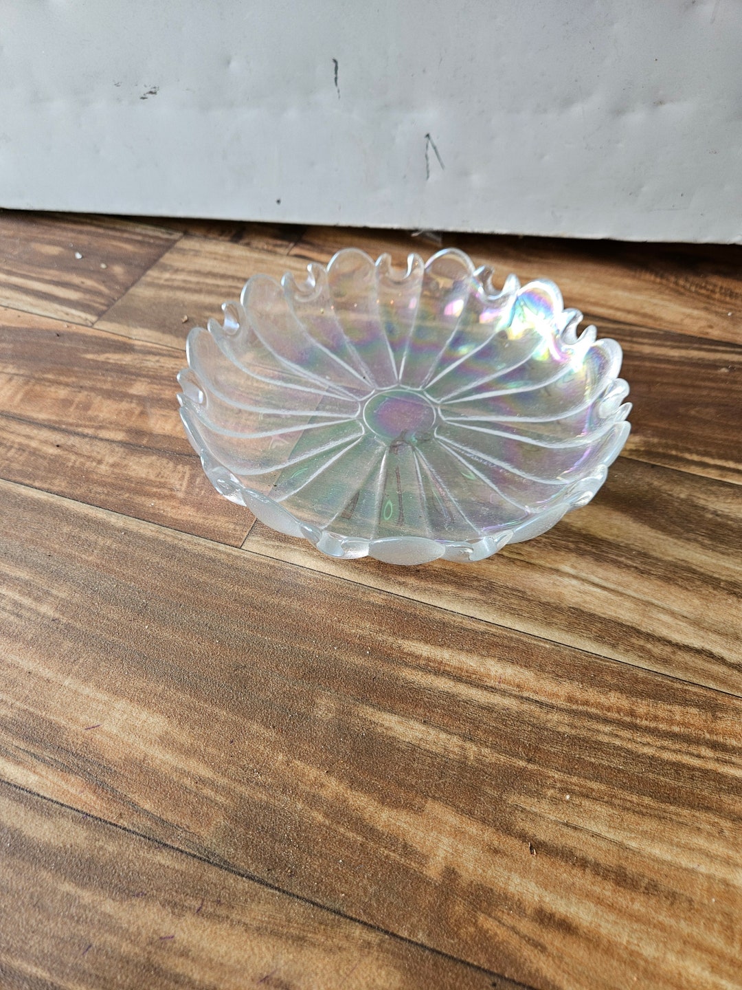Vintage Federal Glass Iridescent Glass Bowl Design Ashtray - Etsy