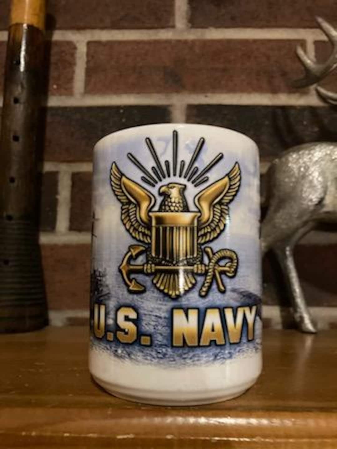 US Navy Coffee Mug, Made in USA, Warships Aircrafts Submarines & Navy ...