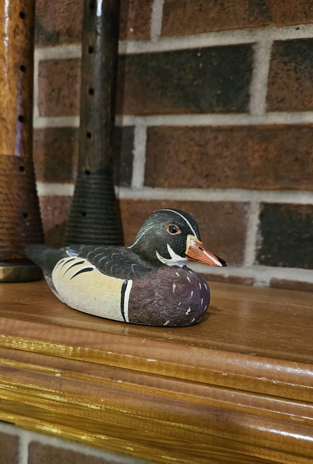 Wood Duck Drake, Signed by Artist Leonard 4-8-91, Wildfowl, Wildlife ...