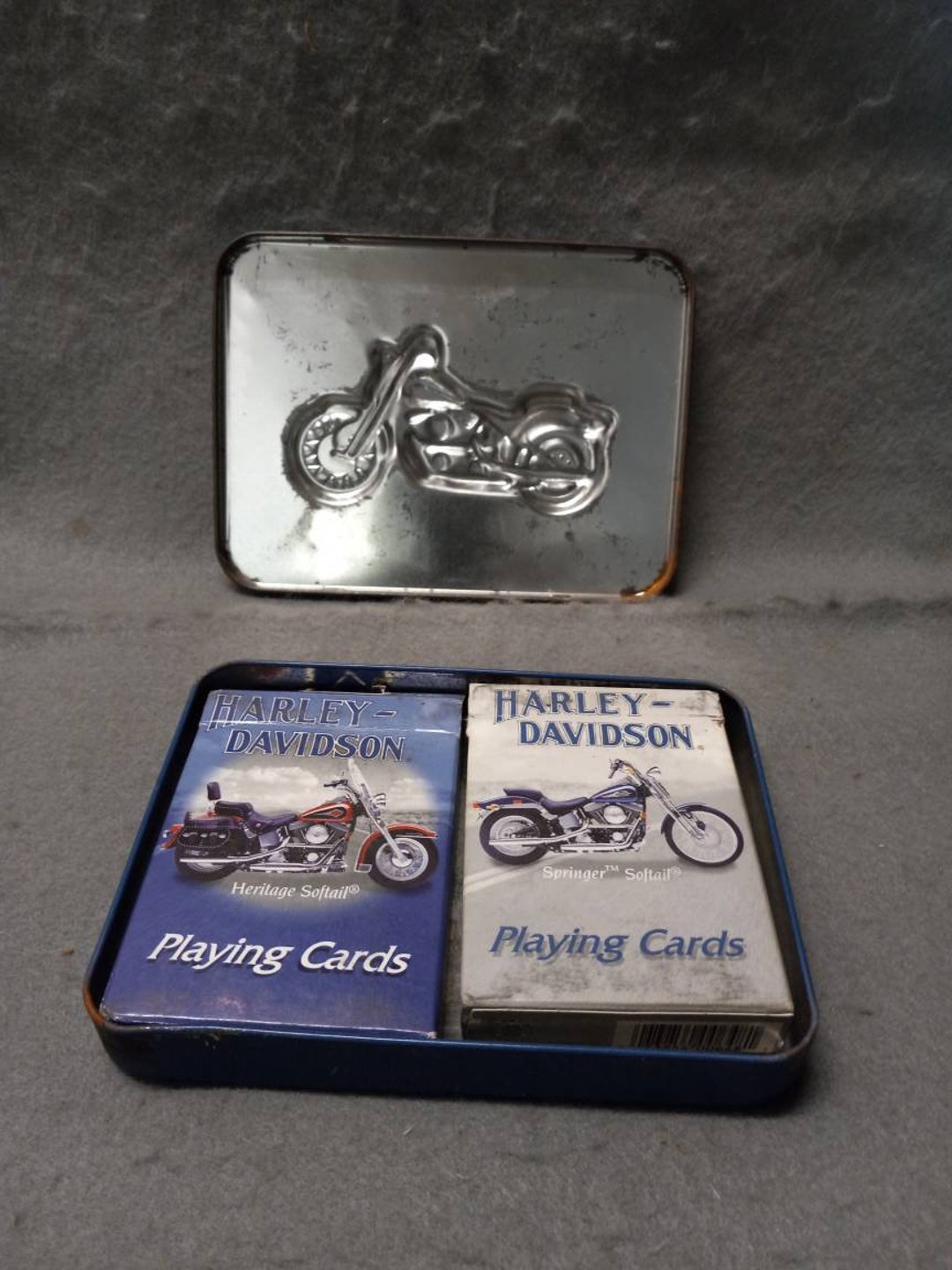 Harley Davidson Motorcycles Playing Cards in Harley Davidson Tin With 2 ...