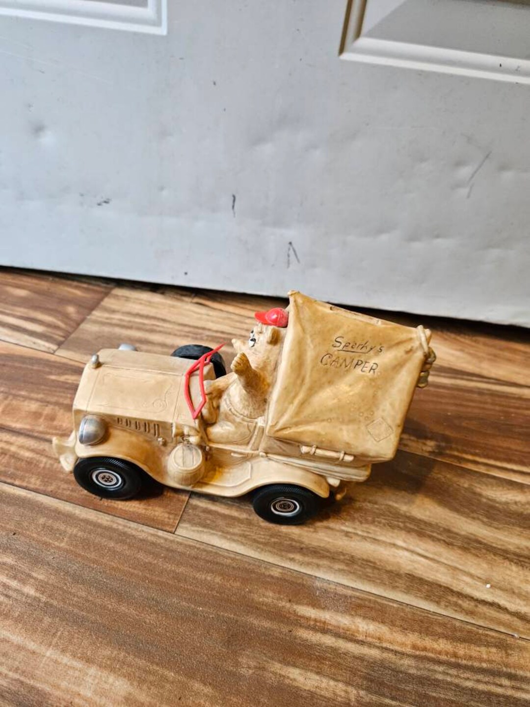 Sparky's Camper 1971 Vintage Coin Bank Bear Driver Wheels Turn Lake Air ...