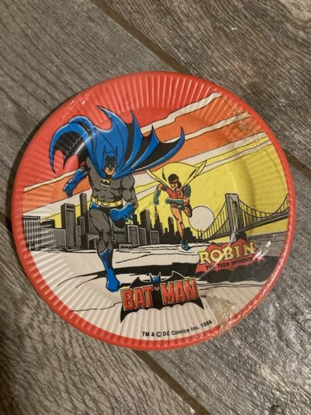 1966 Batman and Robin the Teen Wonder Party Plates, DC Comics Paper ...