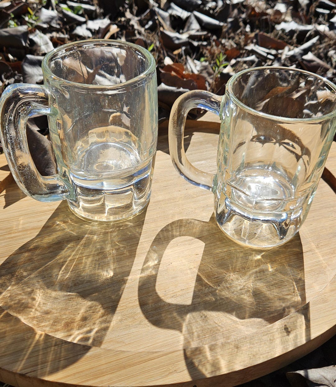 Vintage Heavy Glass Beer Mugs, Collectible Barware, Set of 2 - Etsy