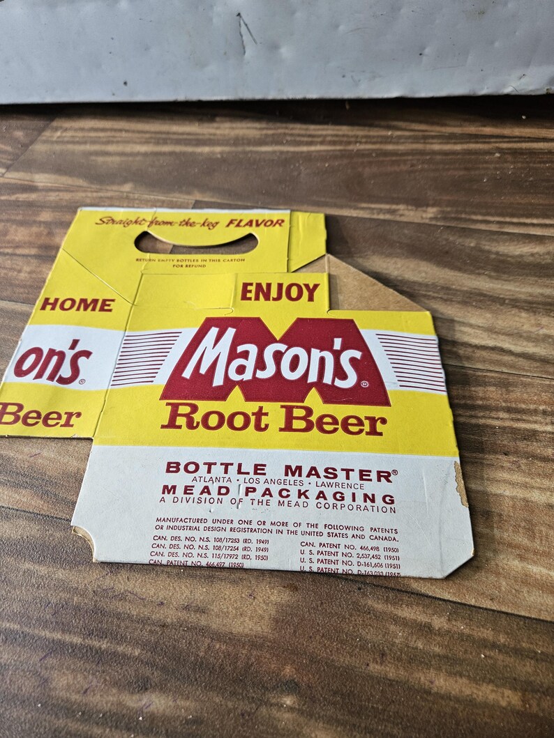 Mason's Root Beer 6 Pack Soda Water Paper Carton Enjoy Mason's Root ...