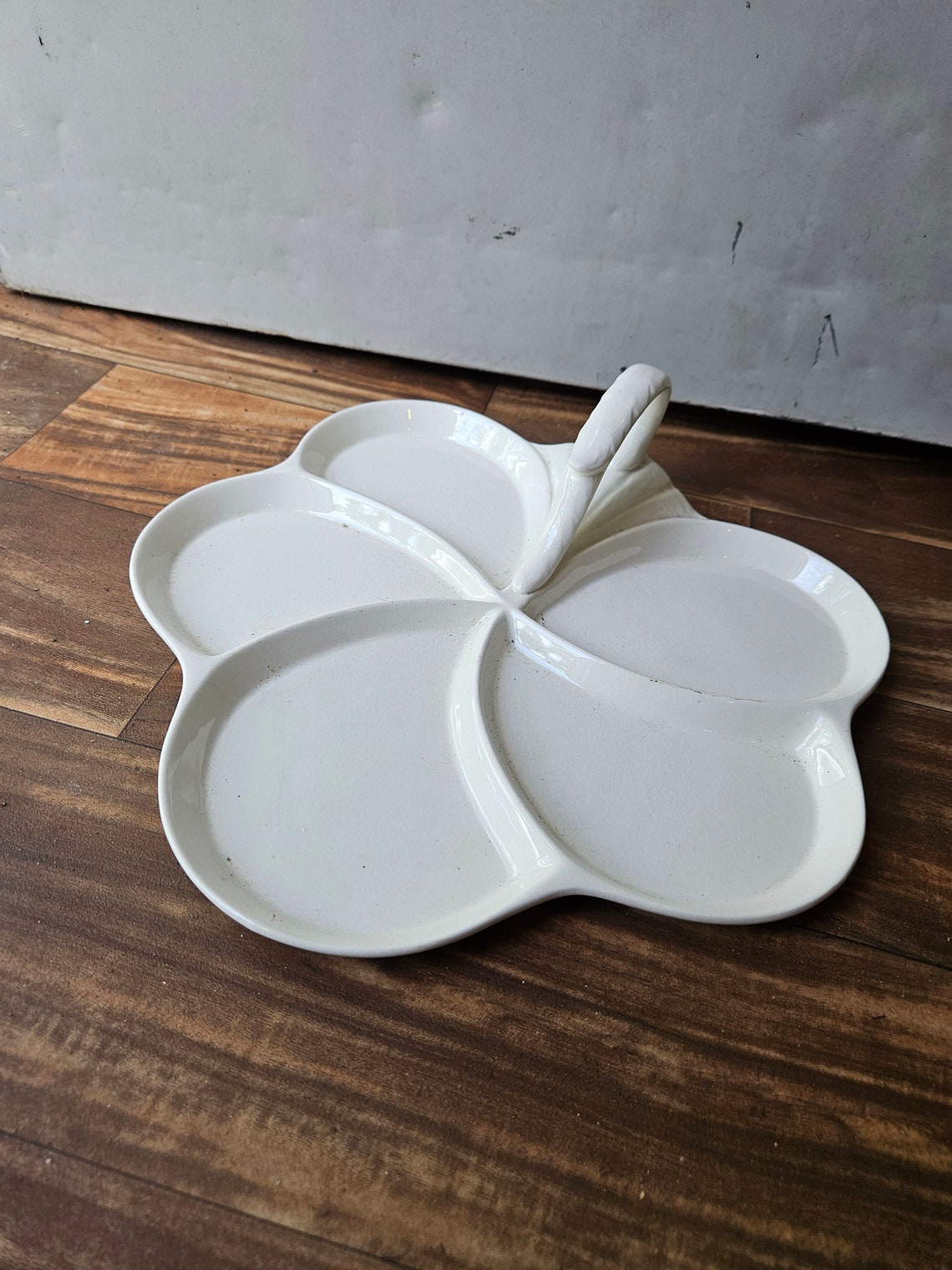 Spode Imperial White Flower Shape Tray With Handle Imperial Spode Mark ...