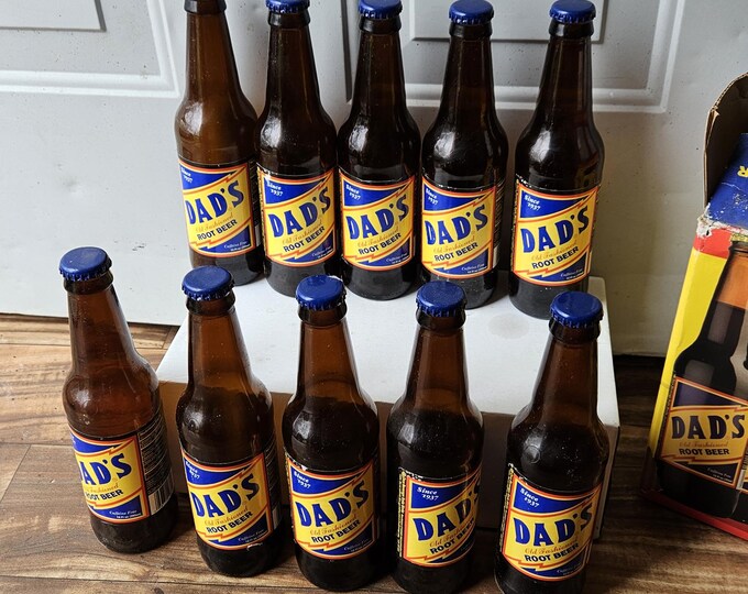 Dad's Old Fashioned Root Beer Long Neck Bottles With Lids in Paperboard ...