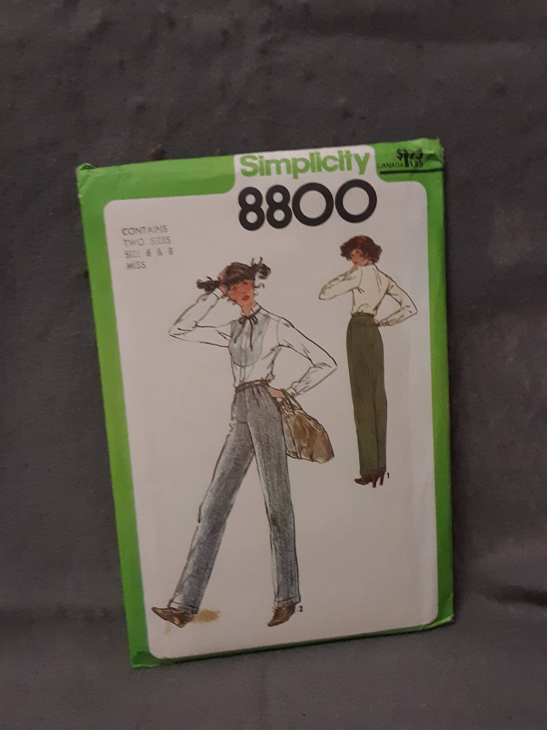 Simplicity Pattern No. 8800 Contains Two Sizes 6 and 8 Miss - Etsy