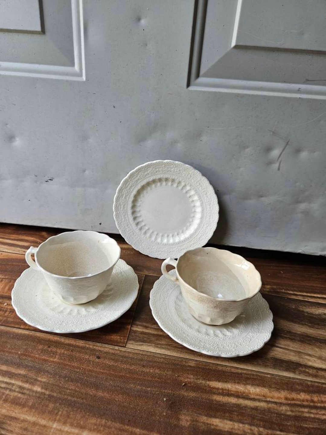 Spode's Jewel Flat Cup and Saucer Sets June 15, 1926 Green Stamp ...