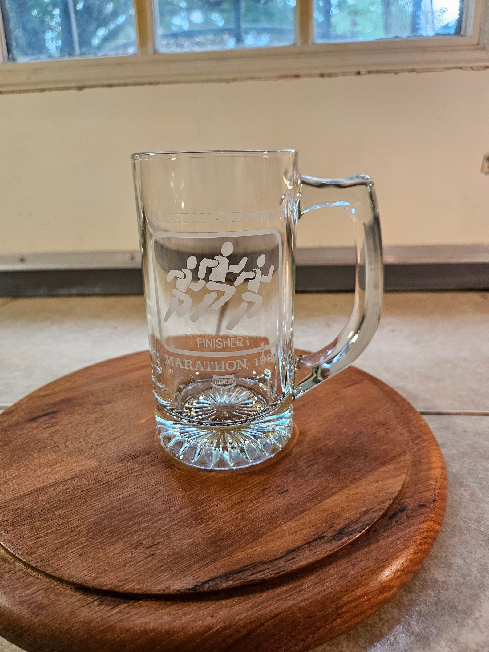Vintage 1987 Houston Marathon Beer Mug, Tenneco Finisher Souvenir Bin ...