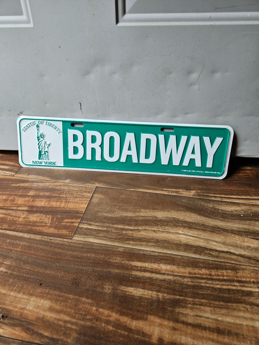 Statue of Liberty New York Broadway 1990 Tin Metal Sign. BIN #46 - Etsy
