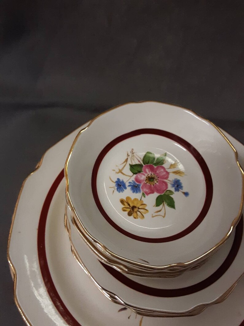 Stetson China Co. Dishes 22 KT.M Gold Scalloped Dishes | Etsy