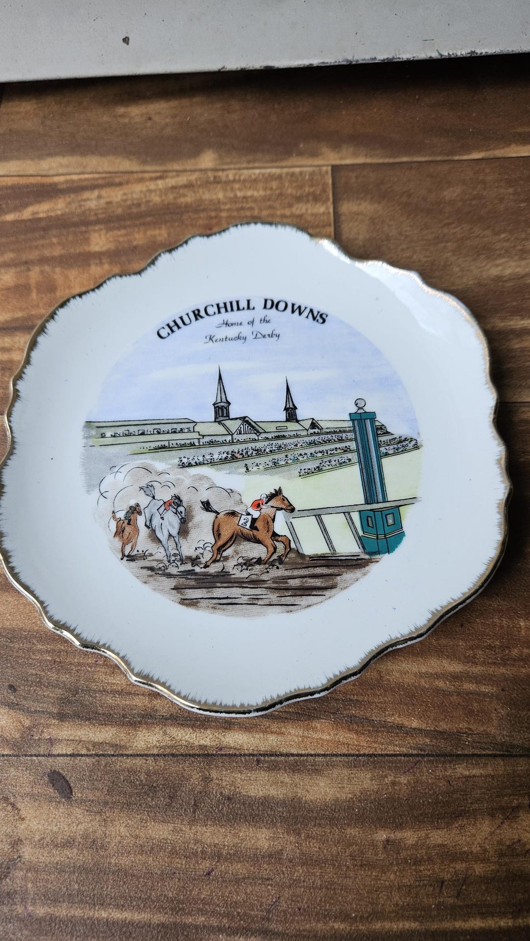 Churchill Downs Home of the Kentucky Derby Plate Souvenir Horse Racing ...