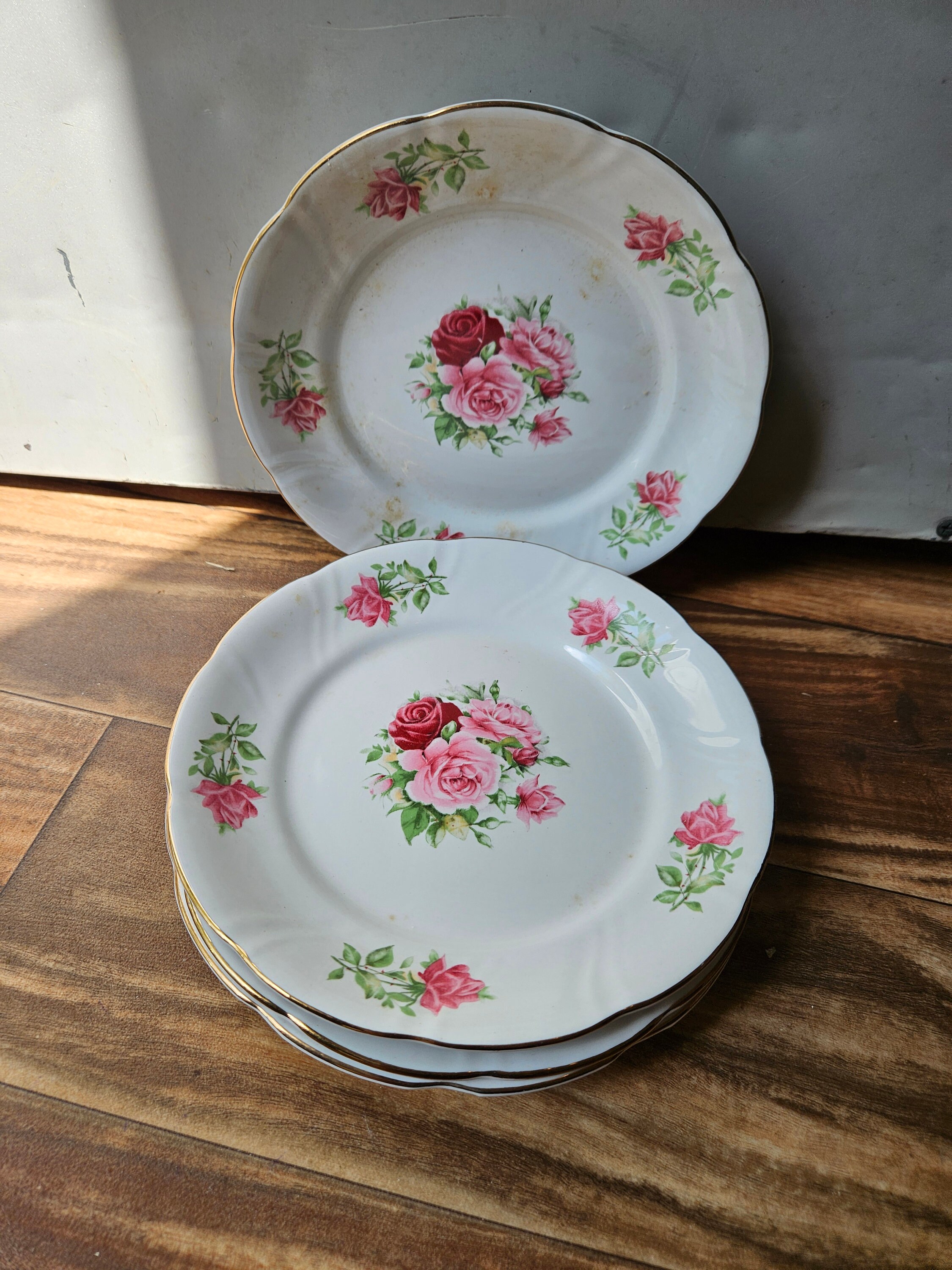 Baum Bros Maria Floral Dessert Plates, Set of 4 - Etsy