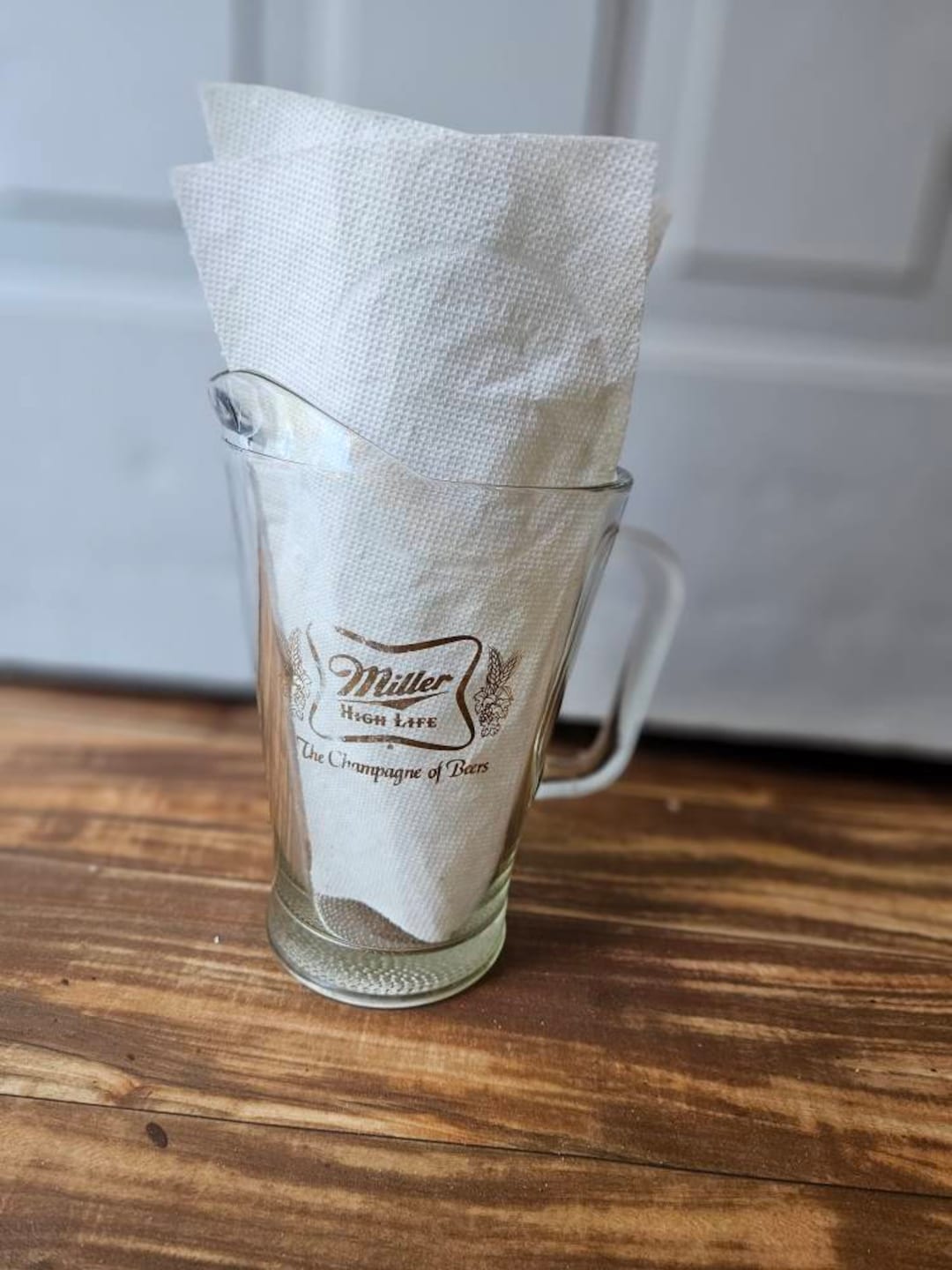 Miller High Life Beer Pitcher With Gold Lettering Beer Pitcher the ...