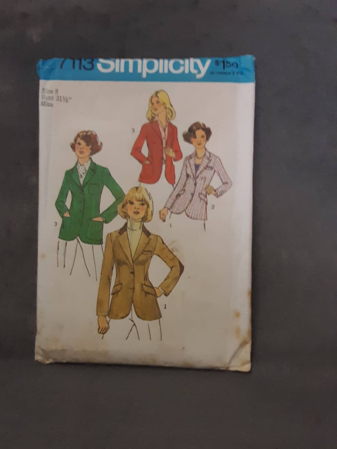 Simplicity Pattern No. 7113 Size 8 Bust 31 1/2 Miss - Etsy