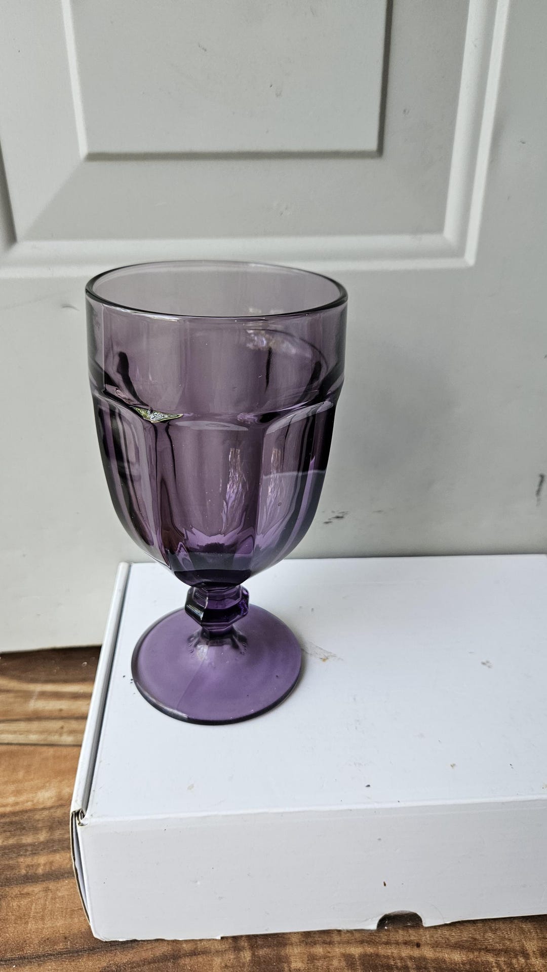Vintage Libbey Duratuff Gibraltar Set of 6 Water Ice Tea Goblets Violet ...