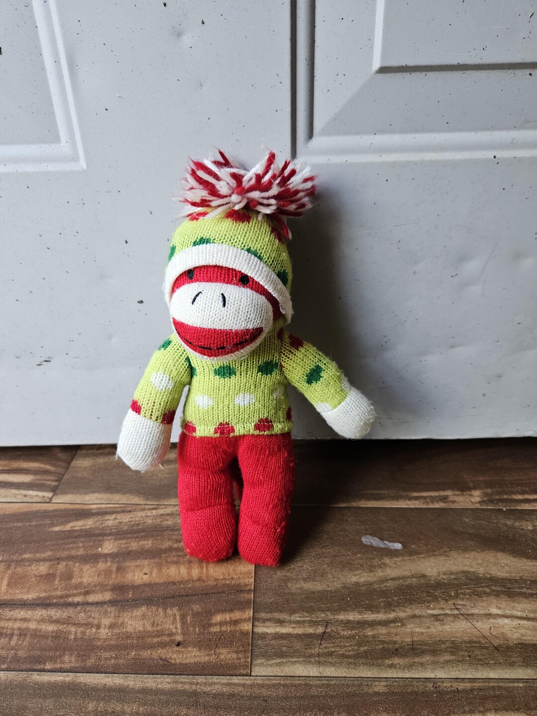 Sock Monkey Dandee Collector's Choice Red Sock Monkey Stuffed Polka Dot ...