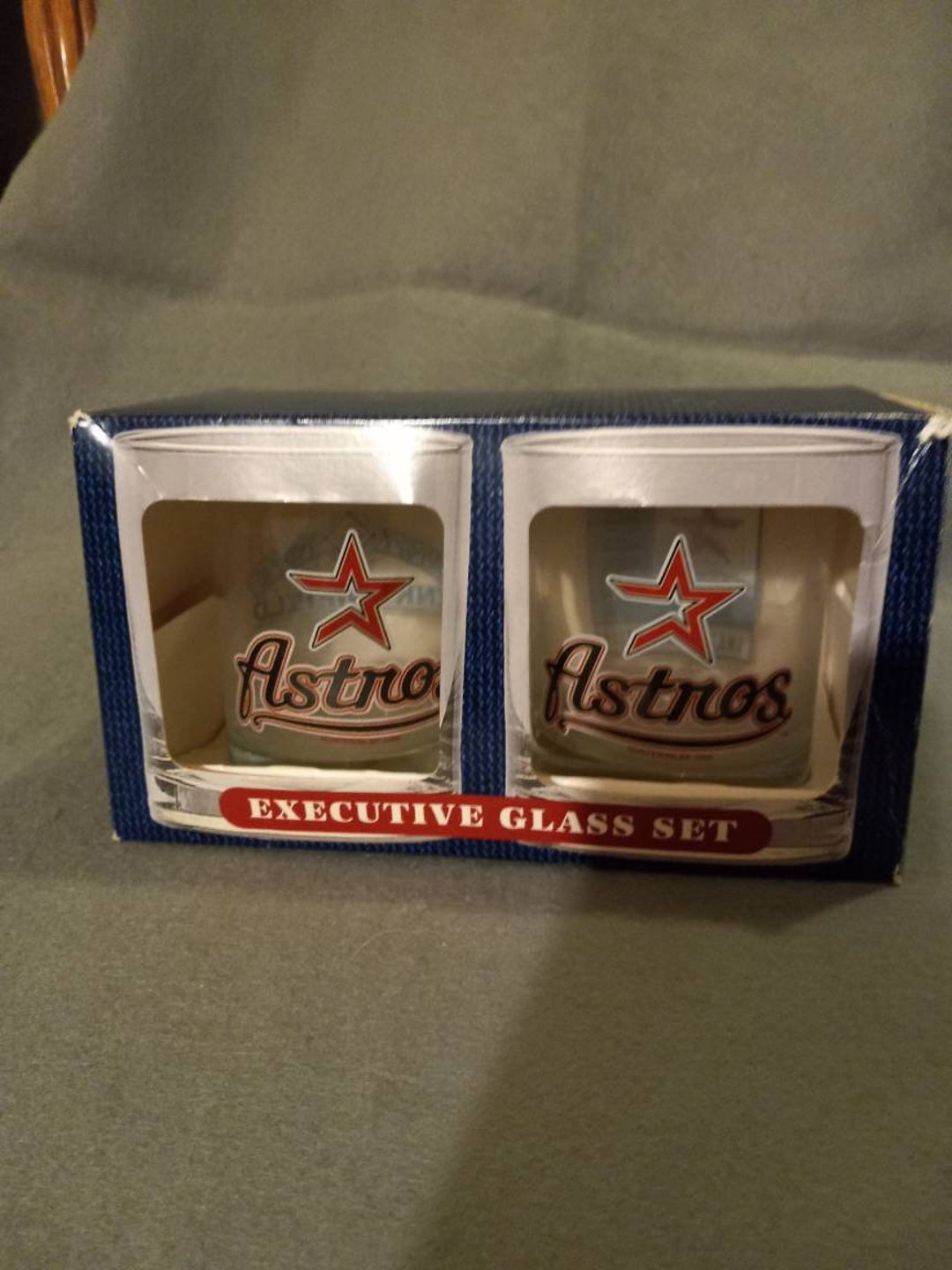 Astros Executive Glass Set of 2 Glasses Inaugural Season 2000 Astros ...