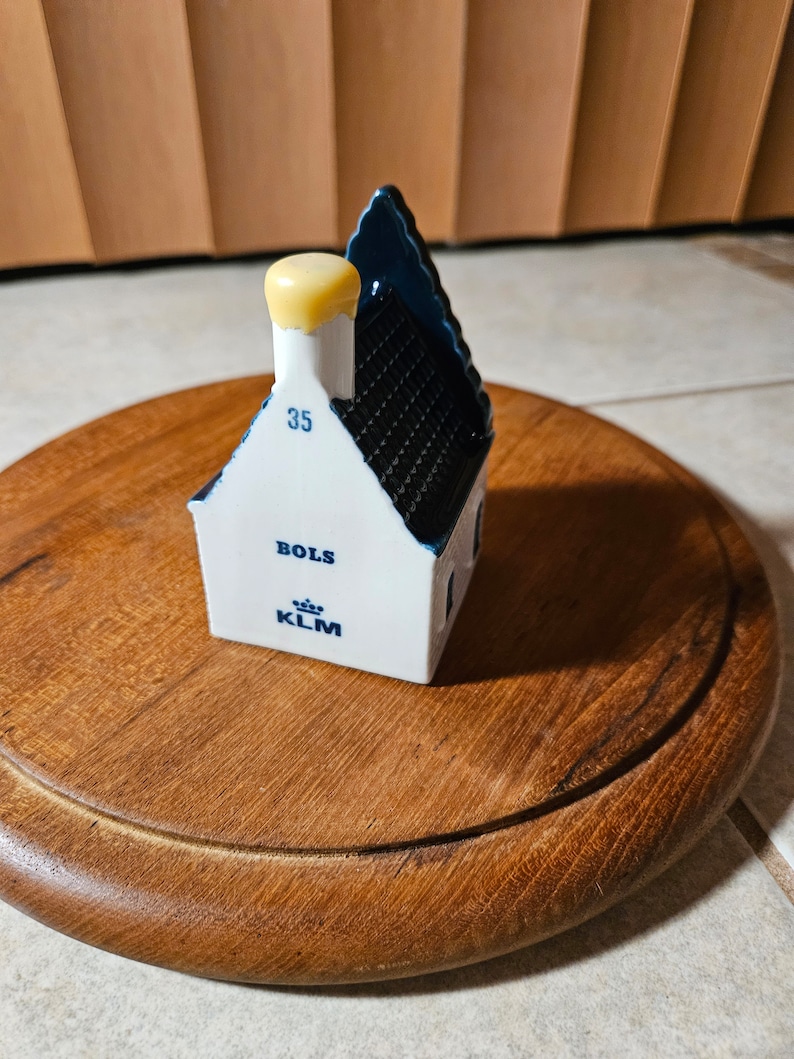 KLM Airlines Porcelain Blue Delft Miniature House Figurine #35 ...