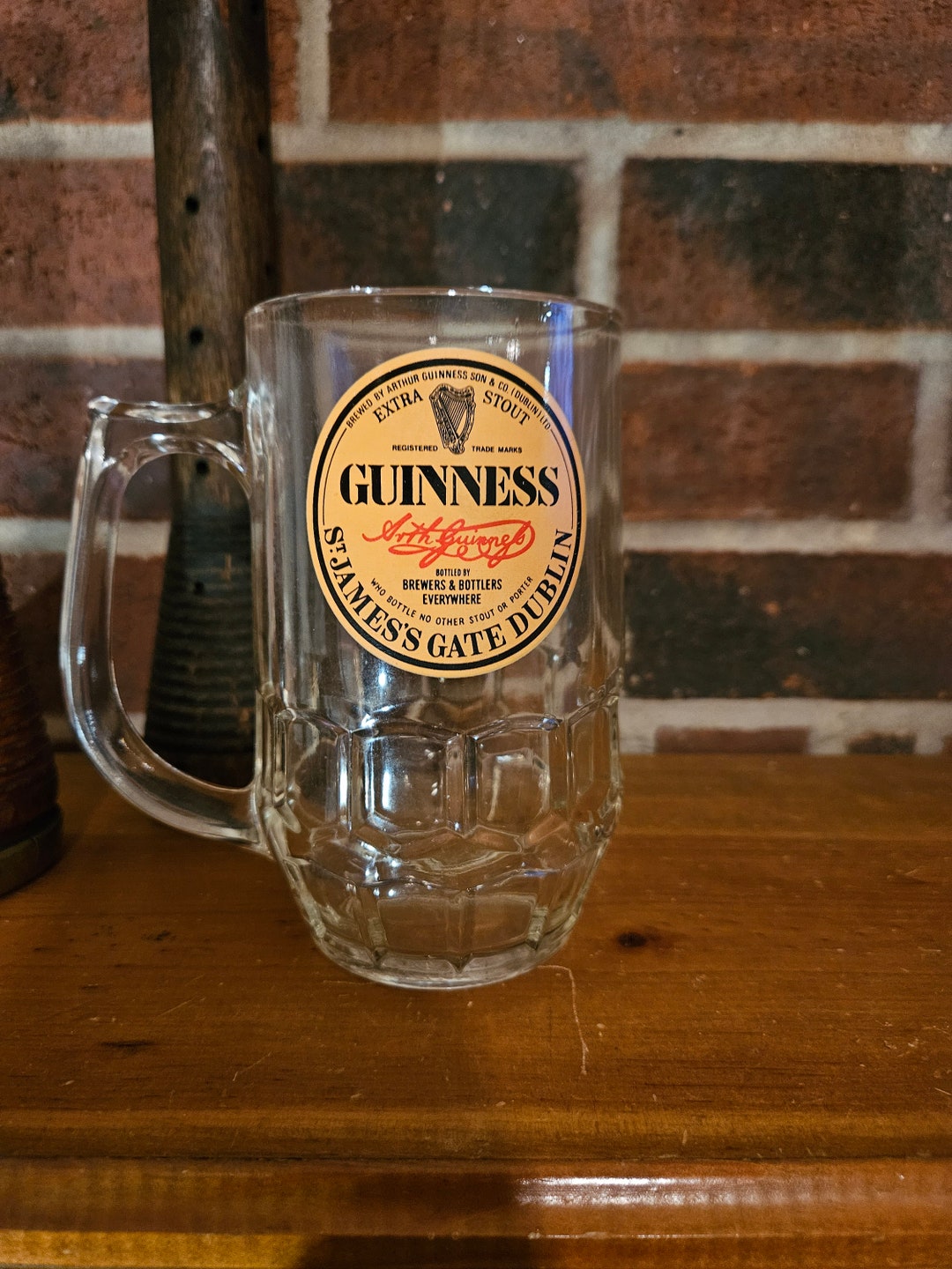 Guinness Vintage Glass Tankard Mini Beer Cup/mug With Handle, Extra ...