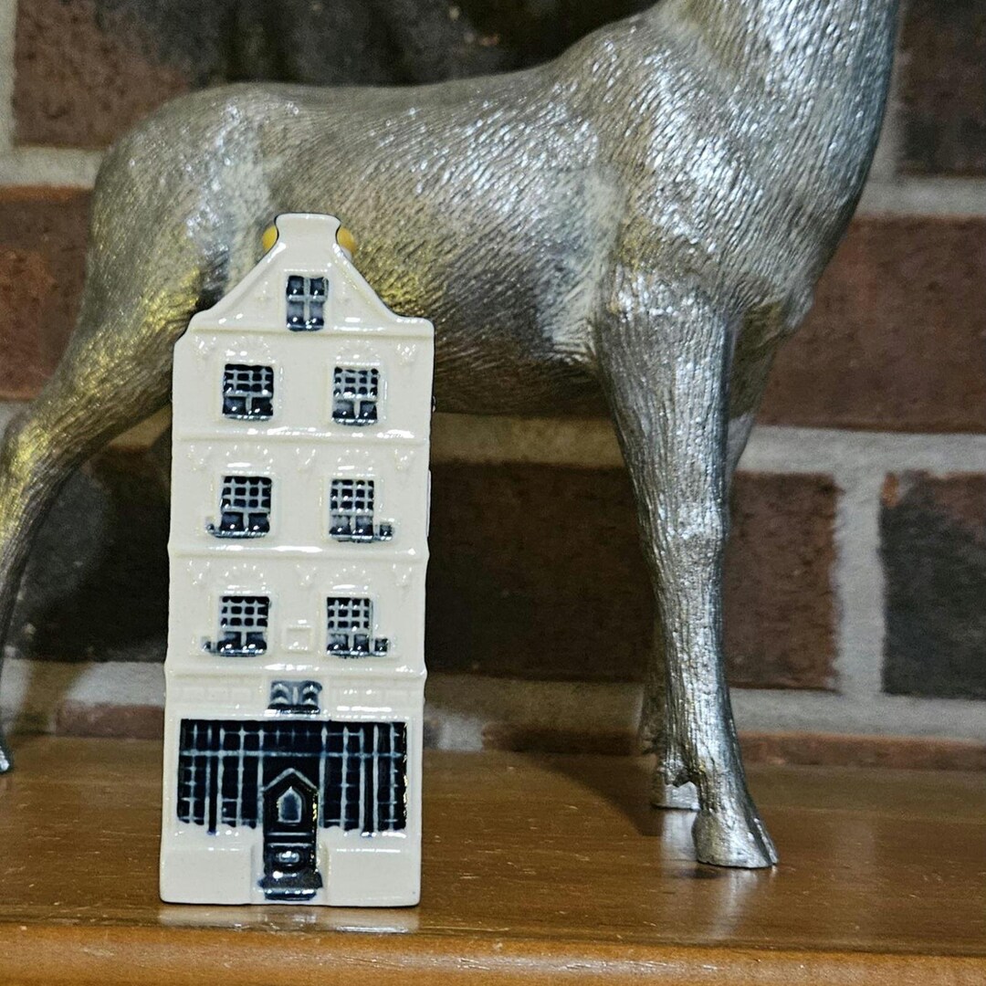 KLM Airlines #28 Porcelain Blue Delft Miniature House Figurine ...