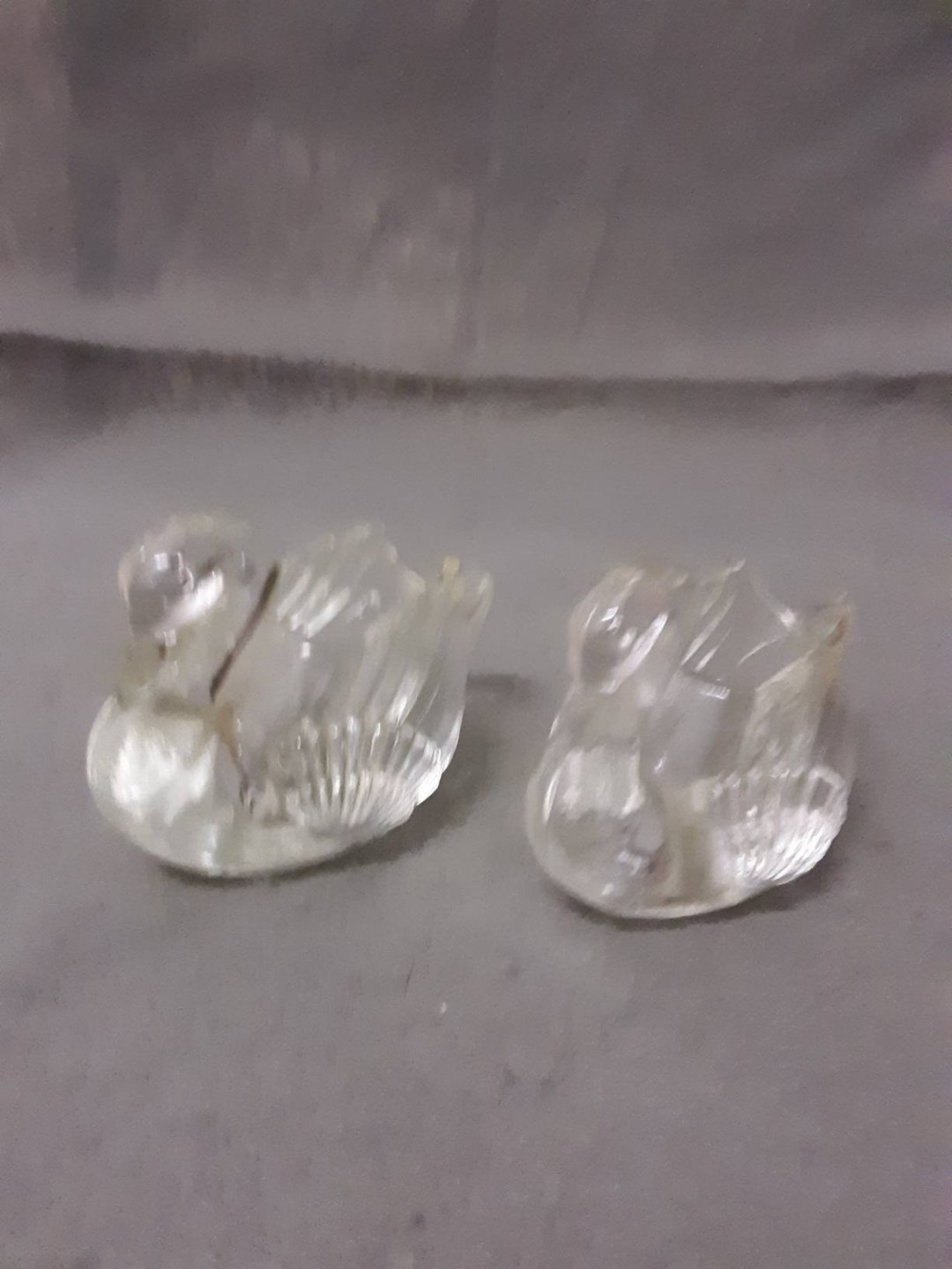 Swans Glass Swans Tooth Pick Holders Set of 2 Glass Swan Tooth Pick ...