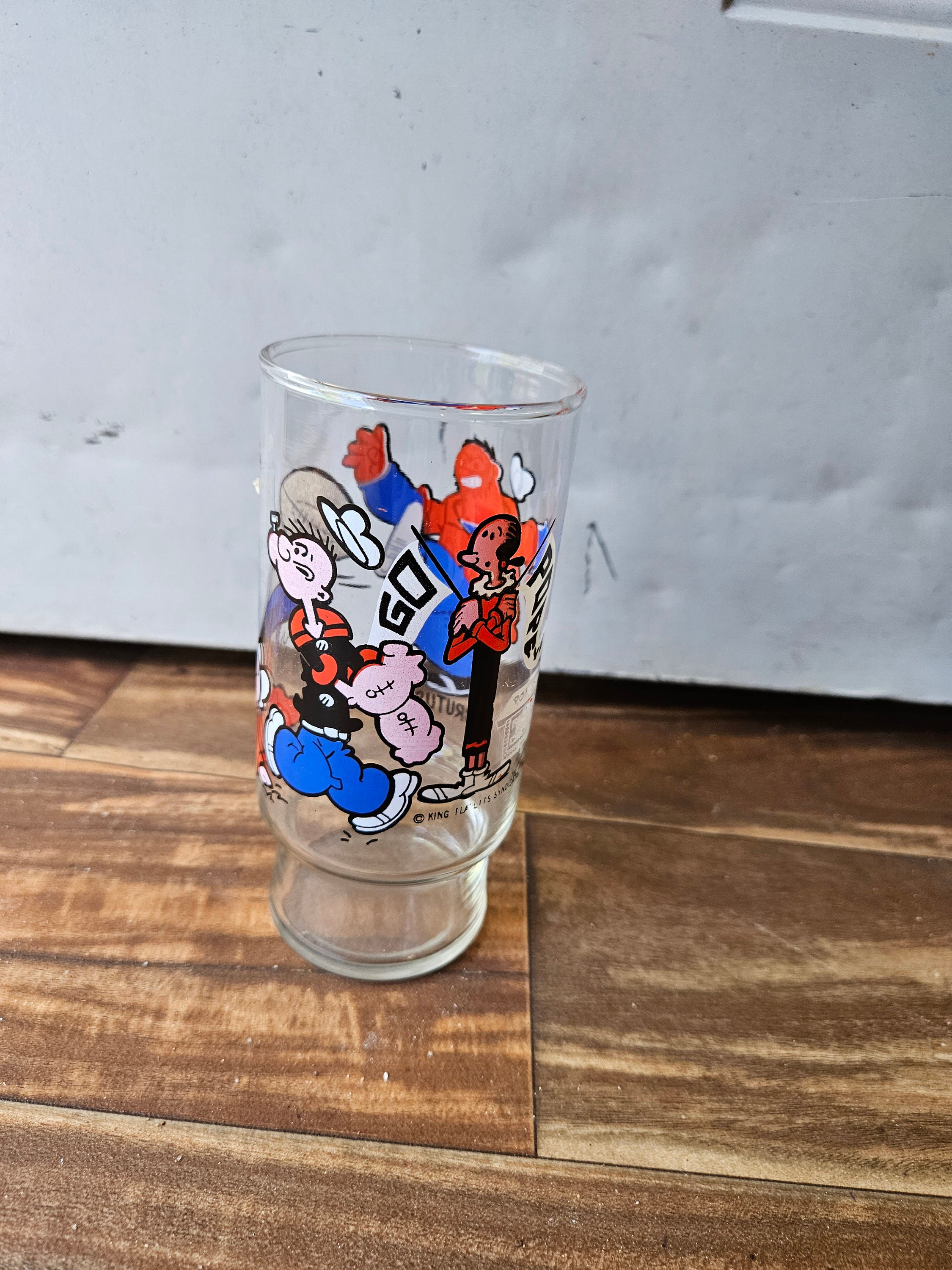 Popeye Glass 1978 Popeye's Famous Fried Chicken Restaurant Souvenir ...